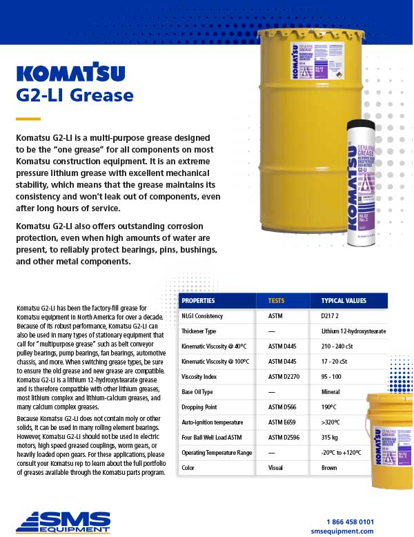 Komatsu G2-LI Grease | SMS Equipment