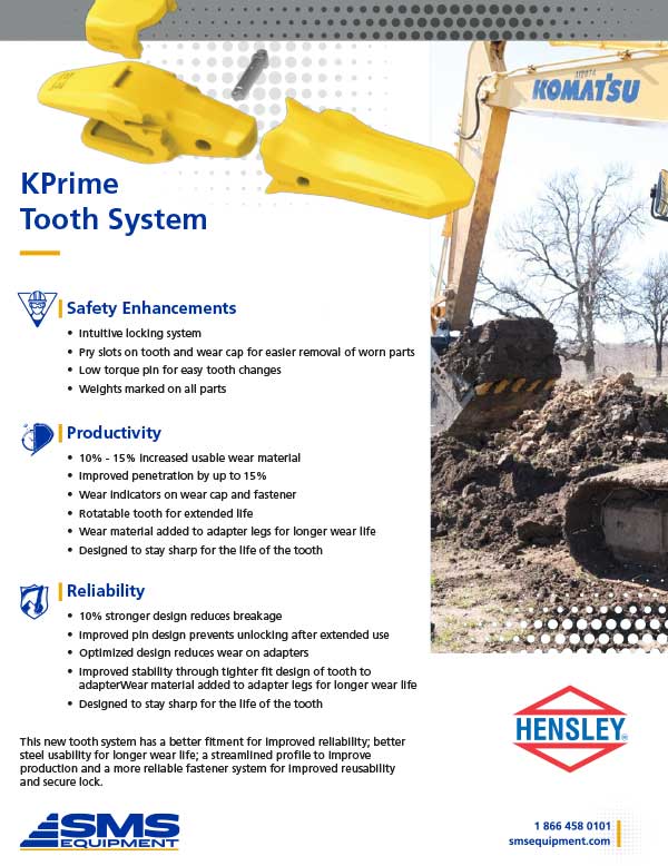 KPrime Tooth System Quick Reference Guide | SMS Equipment