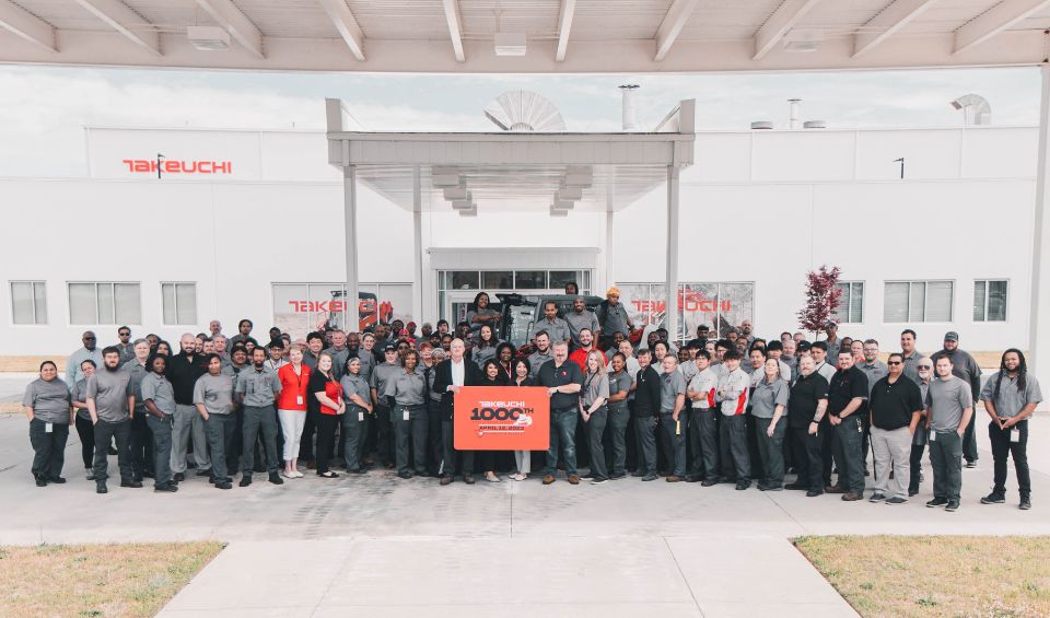 Takeuchi Celebrates 1000th Machine Assembled in the USA | SMS Equipment